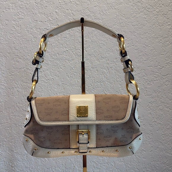 MCM | Bags | Mcm Cream Shoulder Bag Made In Korea | Poshmark
